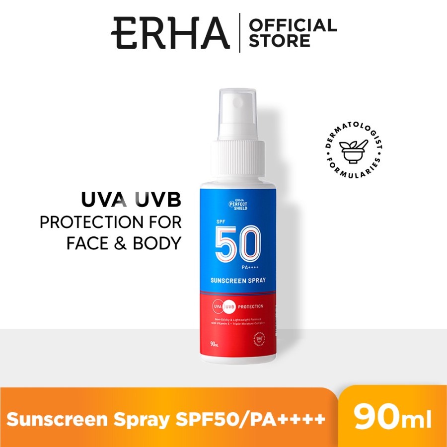 Jual Erha Perfect Shield Sunscreen Spray SPF50 90ML | Shopee Indonesia