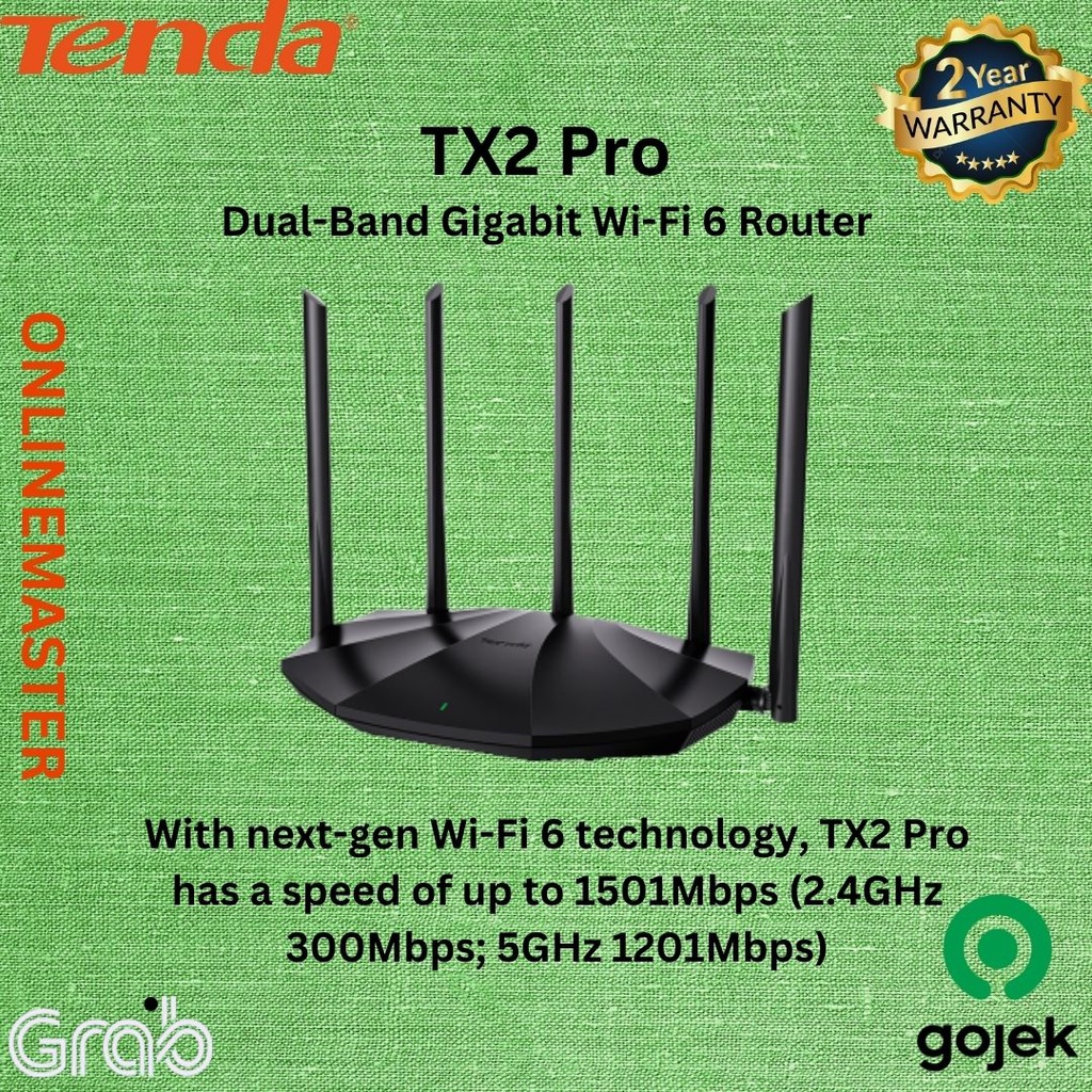 Jual Tenda TX2 Pro Dual-Band Gigabit Wi-Fi 6 Router | Shopee Indonesia