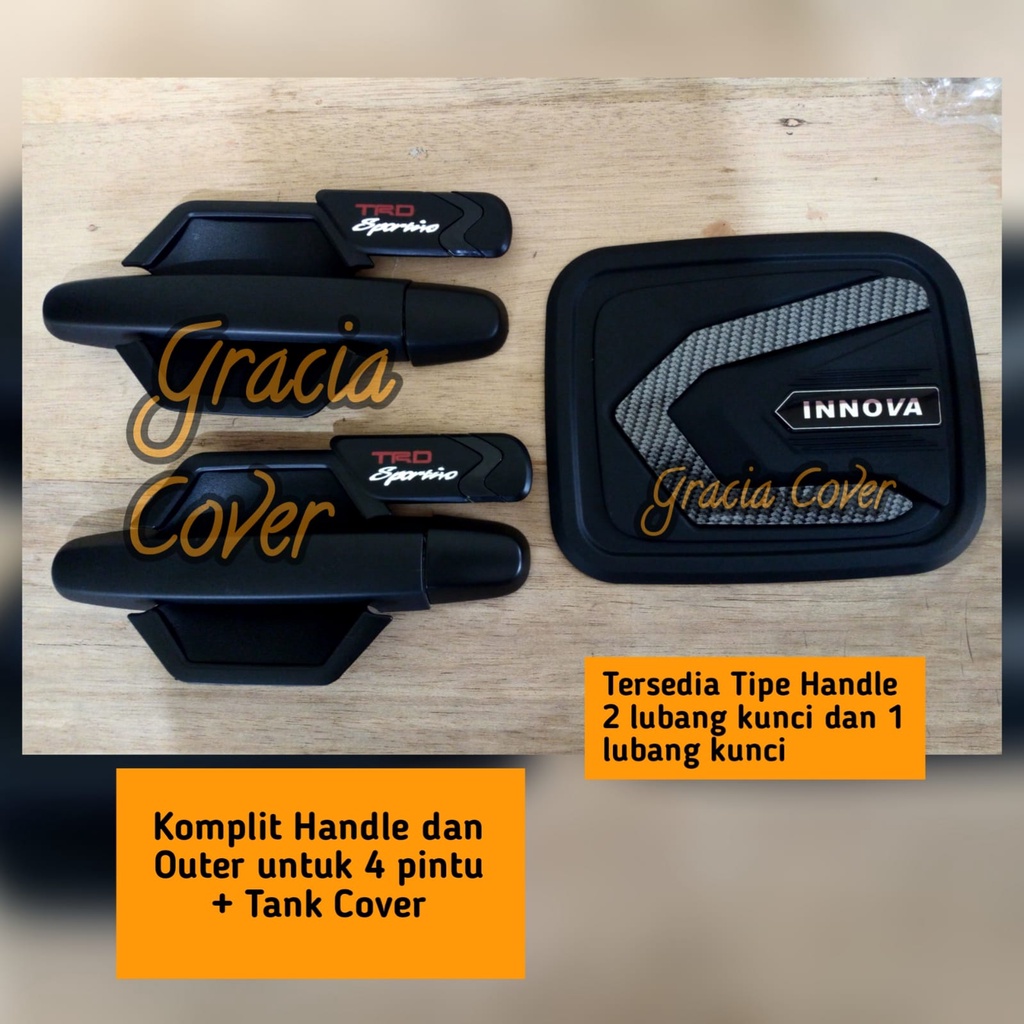 Jual PAKET INNOVA 2004-2015 HANDLE OUTER + TANK COVER PREMIUM BLACK ...
