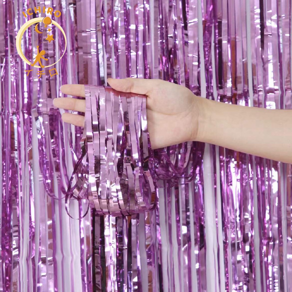 Jual Tirai Rumbai Foil Ulang Tahun / Rumbai Rumbai Pesta / Backdrop 2 ...