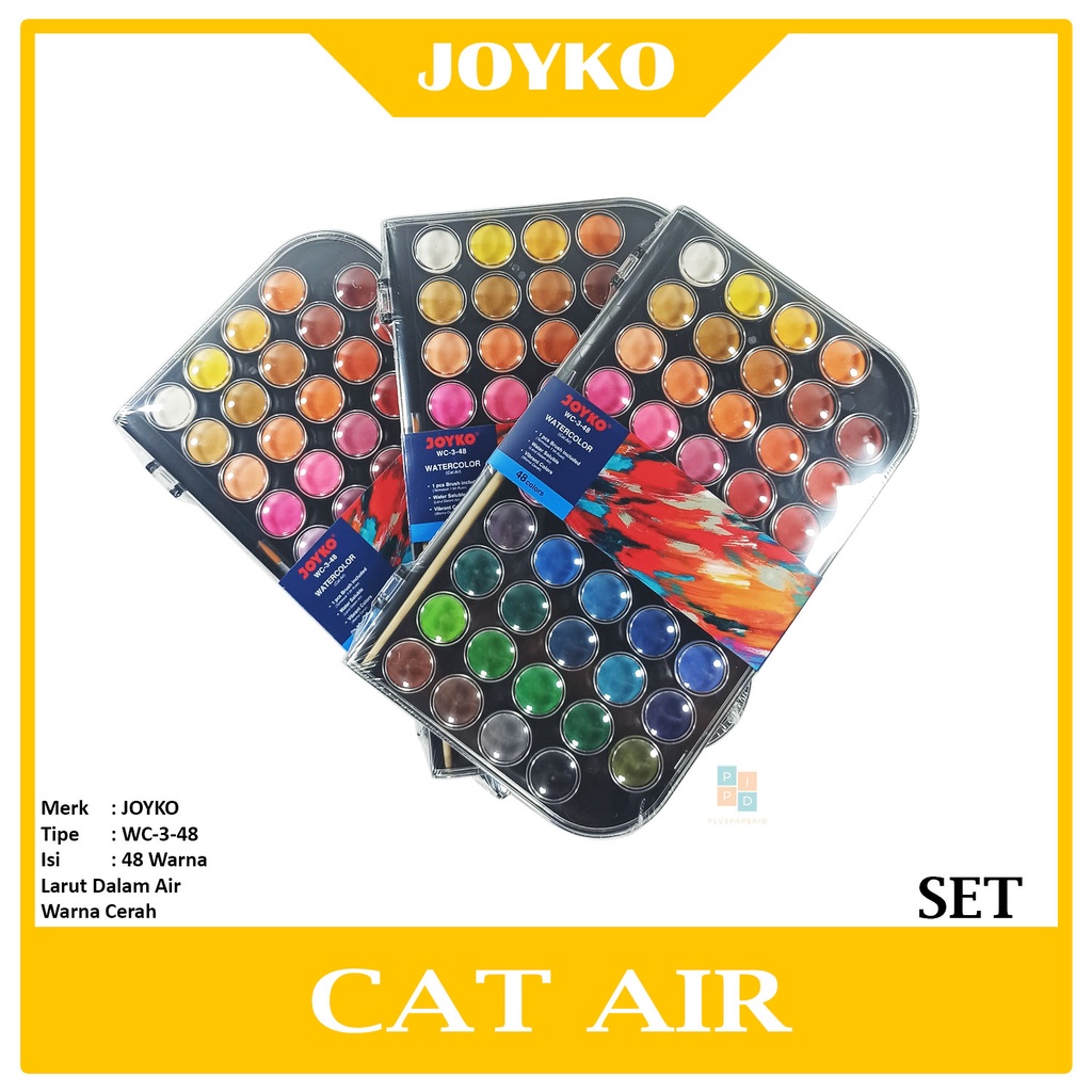 Jual JOYKO - Watercolor Set Cat Air WC-3 Isi 48 Warna - WC-3-48 ...