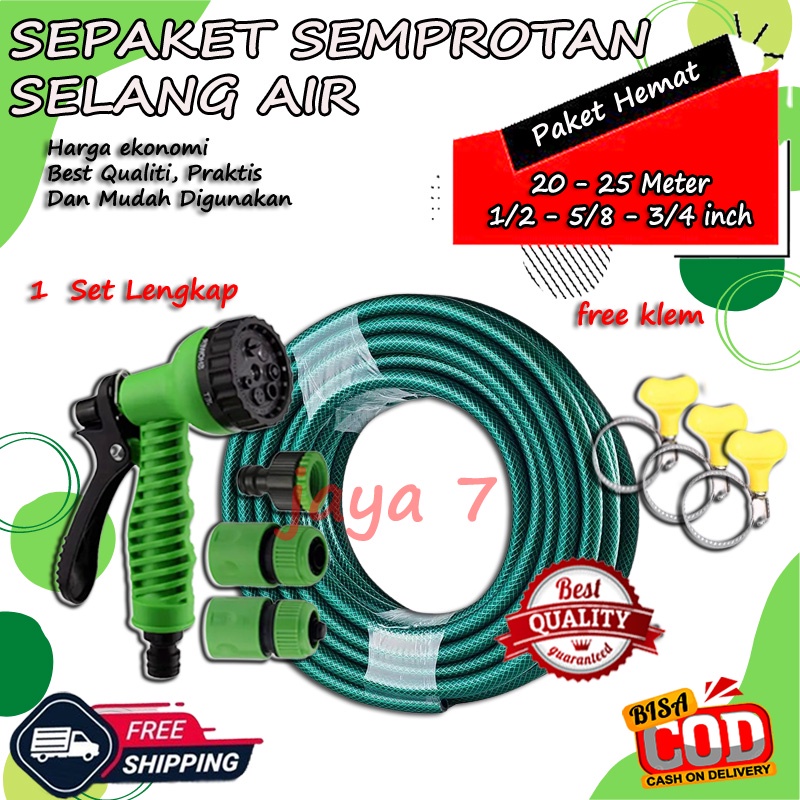 Jual SEPAKET SEMPROTAN SELANG AIR 20 25 METER TAMAN KEBUN HIJAU ANTI ...