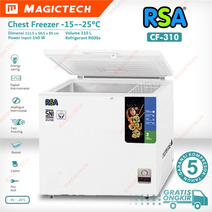 Jual CHEST FREEZER RSA PETI CF-310 - 310 L | Shopee Indonesia