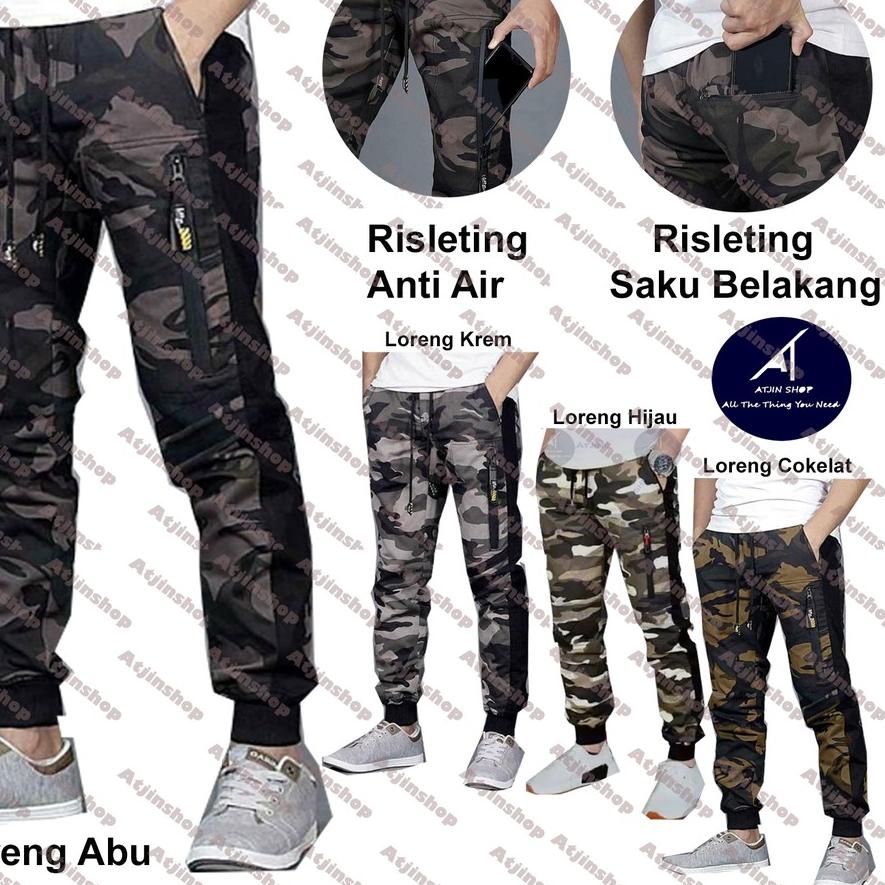 Jual Atjin- Celana Panjang Jogger Pria Camo Tactical Army Commando Pria ...