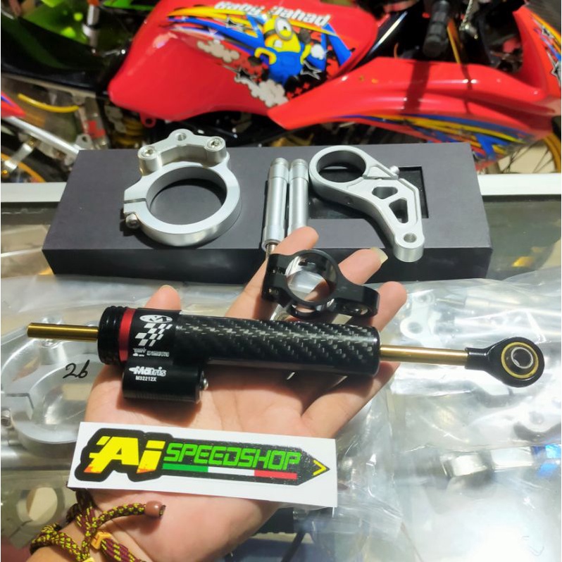Jual stabilizer matris Carbon 25cm 16klik fungsi plus breket Kawasaki ...