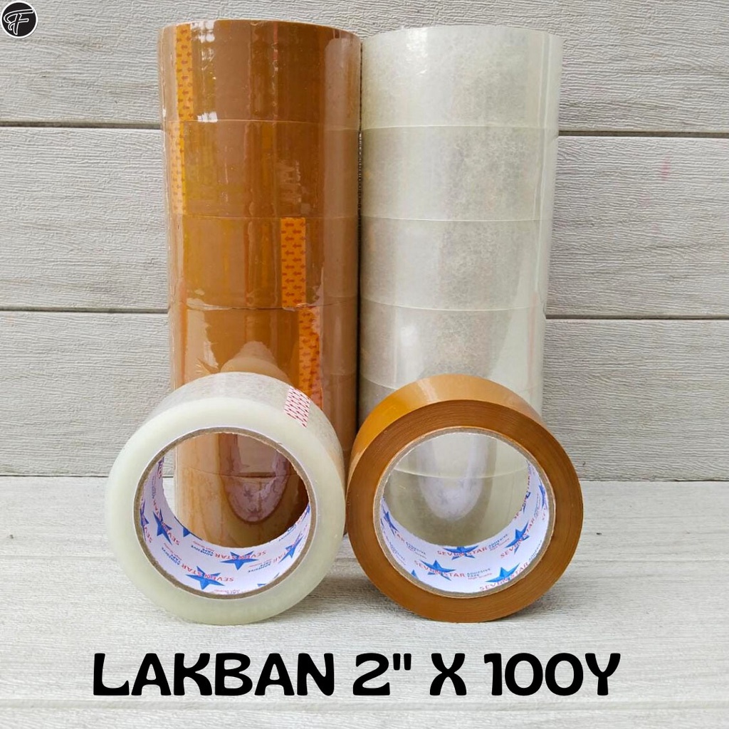 Jual LAKBAN/ISOLASI OPP BENING COKLAT 2 Inch X 100Yard SEVEN STAR OZZIE | Shopee Indonesia