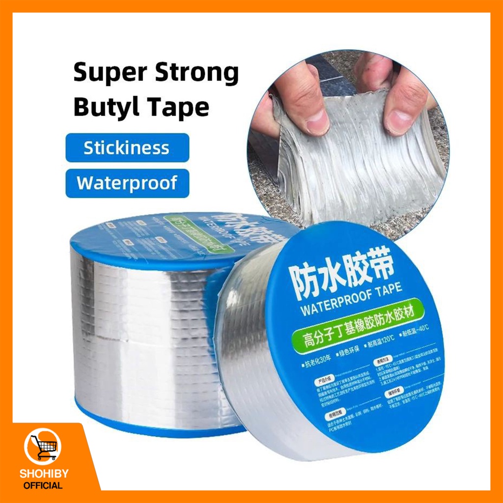 Jual LAKBAN ANTI BOCOR SUPER KUAT / LAKBAN ALUMINIUM FOIL BUTYL WATERPROOF / LEM ANTI AIR ...