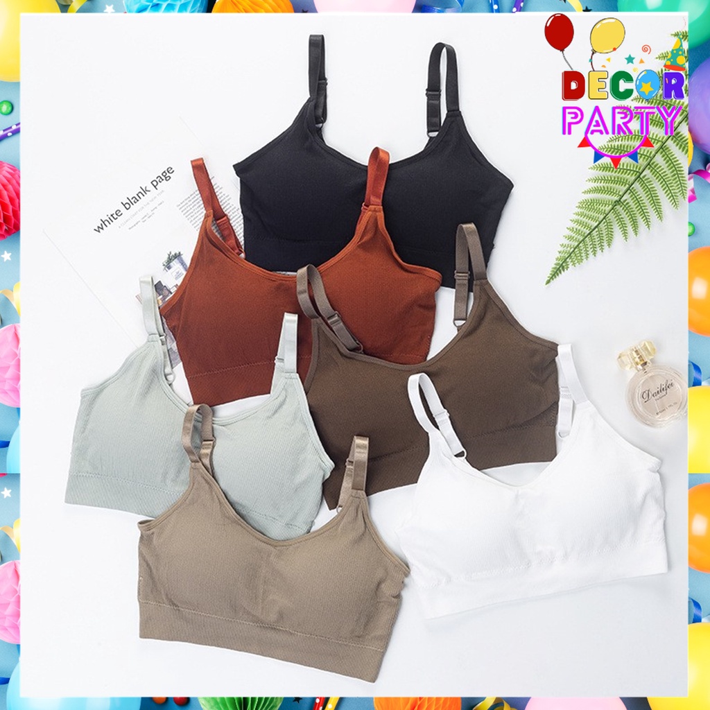 Jual DP Bra Wanita Tanpa Kawat Bahan Rajut Tali 6715 Bra Model Seamless ...