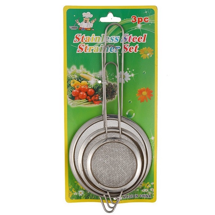 Jual Saringan Set 3in1 Strainer Tepung Terigu Gula Halus 6inch 7inch ...