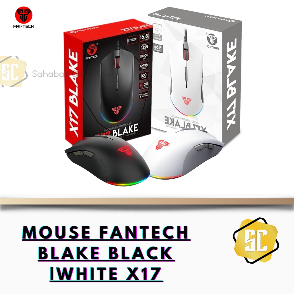 Jual Mouse Fantech Blake Black |White X17 | Shopee Indonesia