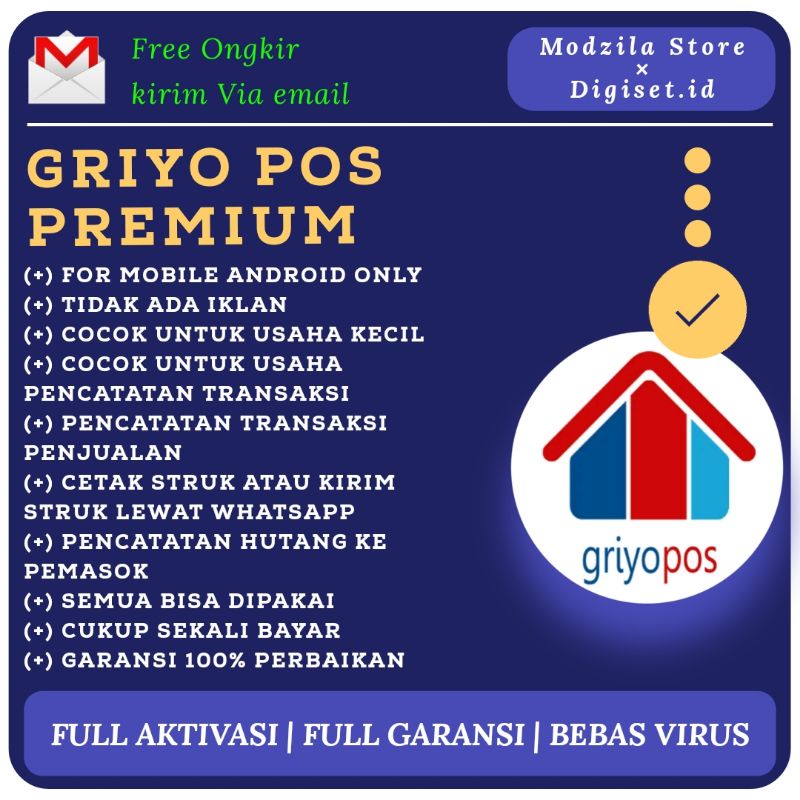 Jual Aplikasi Kasir Griyo Pos Android Selamanya Khusus Android | Shopee Indonesia