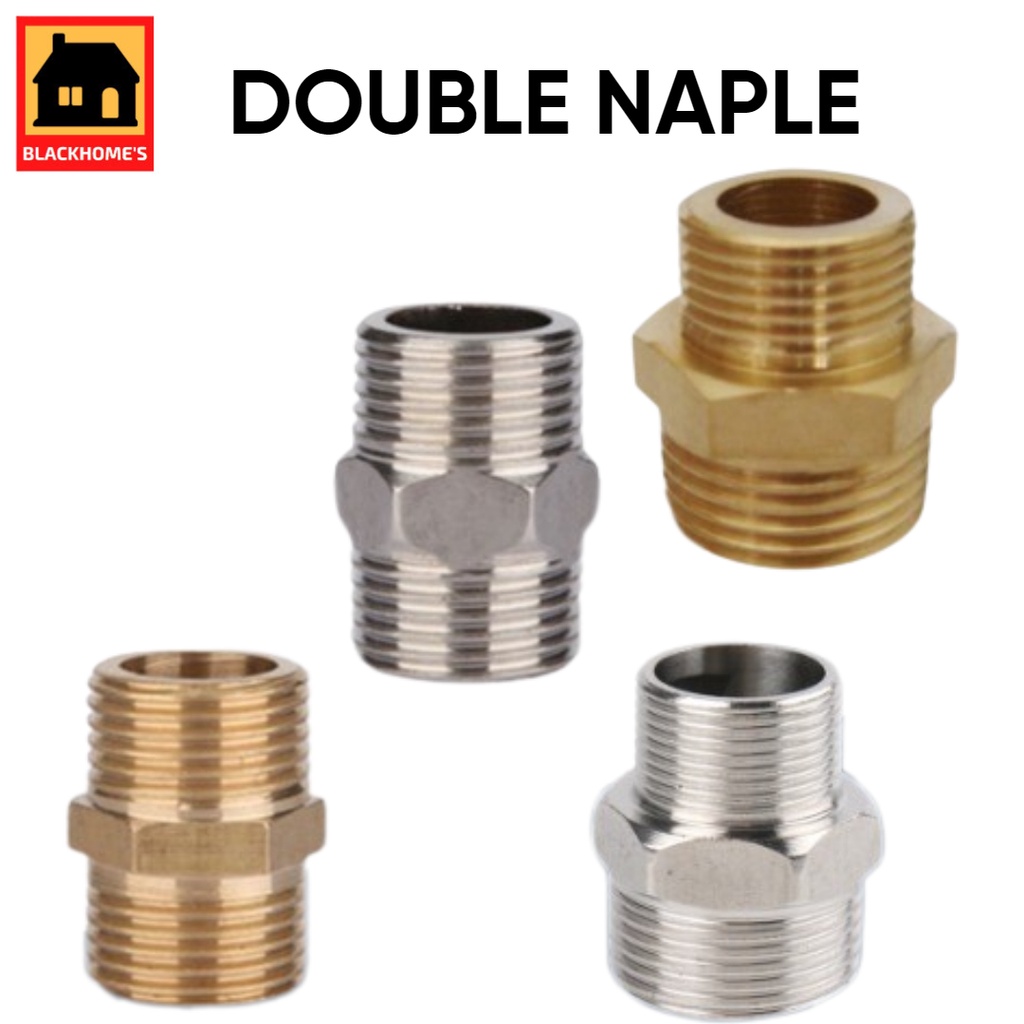 Jual Double Neple Bahan Stainless Drat 1/2 Inc x 1/2 Inc Sambungan ...