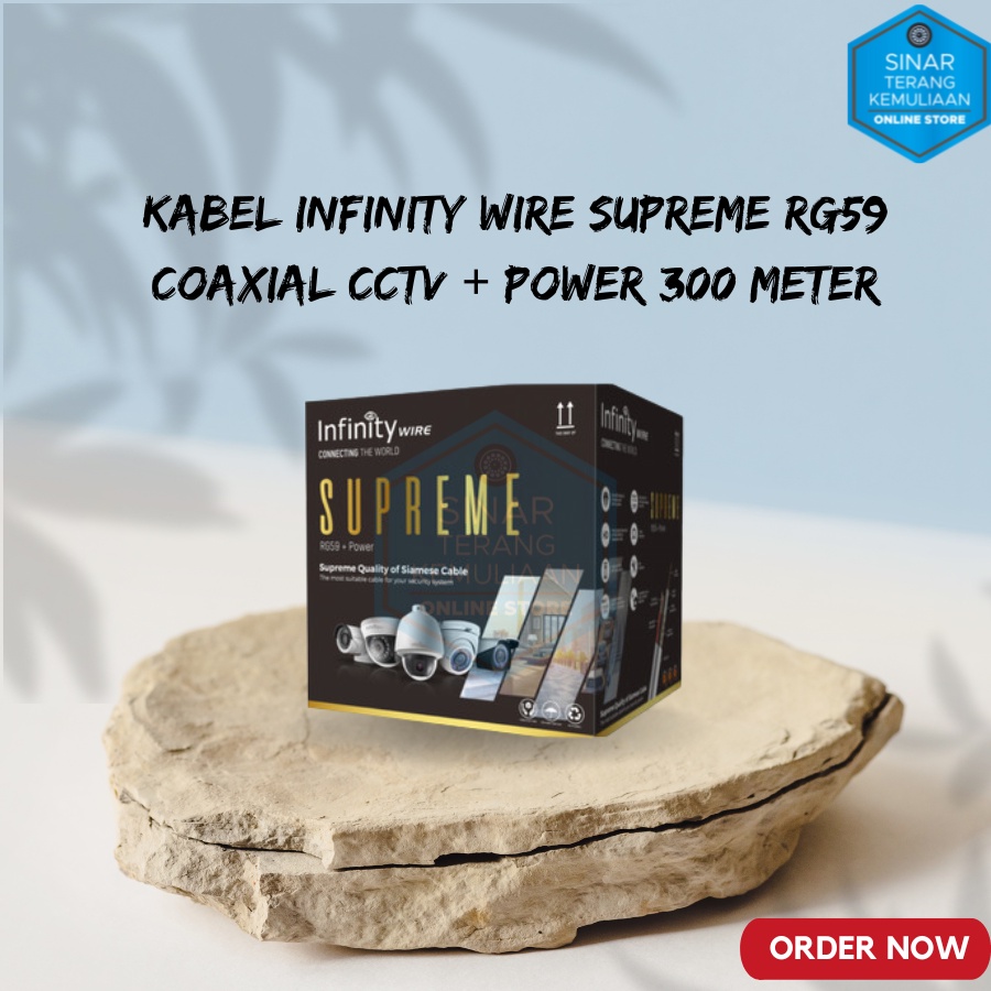 Jual KABEL INFINITY WIRE SUPREME RG59 COAXIAL CCTV PLUS POWER 300 METER ...