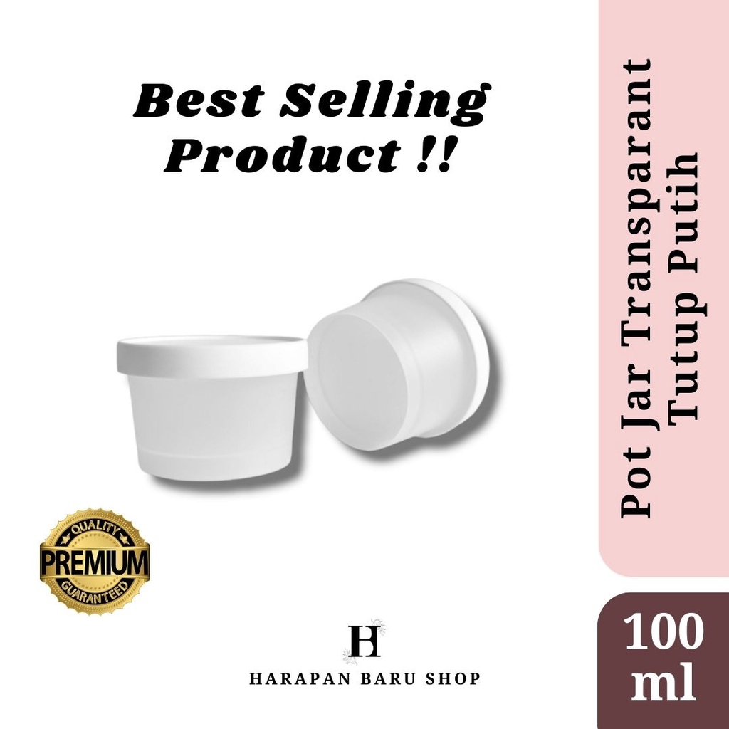 Jual HBS 10pcs Pot Jar Komestik Cream Skincare Transparant 100ml - Pot ...