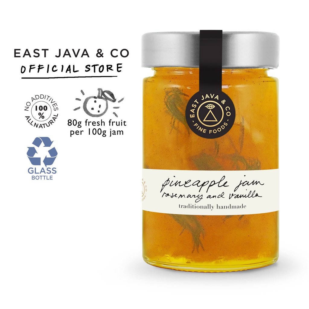 Jual East Java & Co Pineapple Jam Rosemary & Vanilla - 250g (Selai Nanas) | Shopee Indonesia