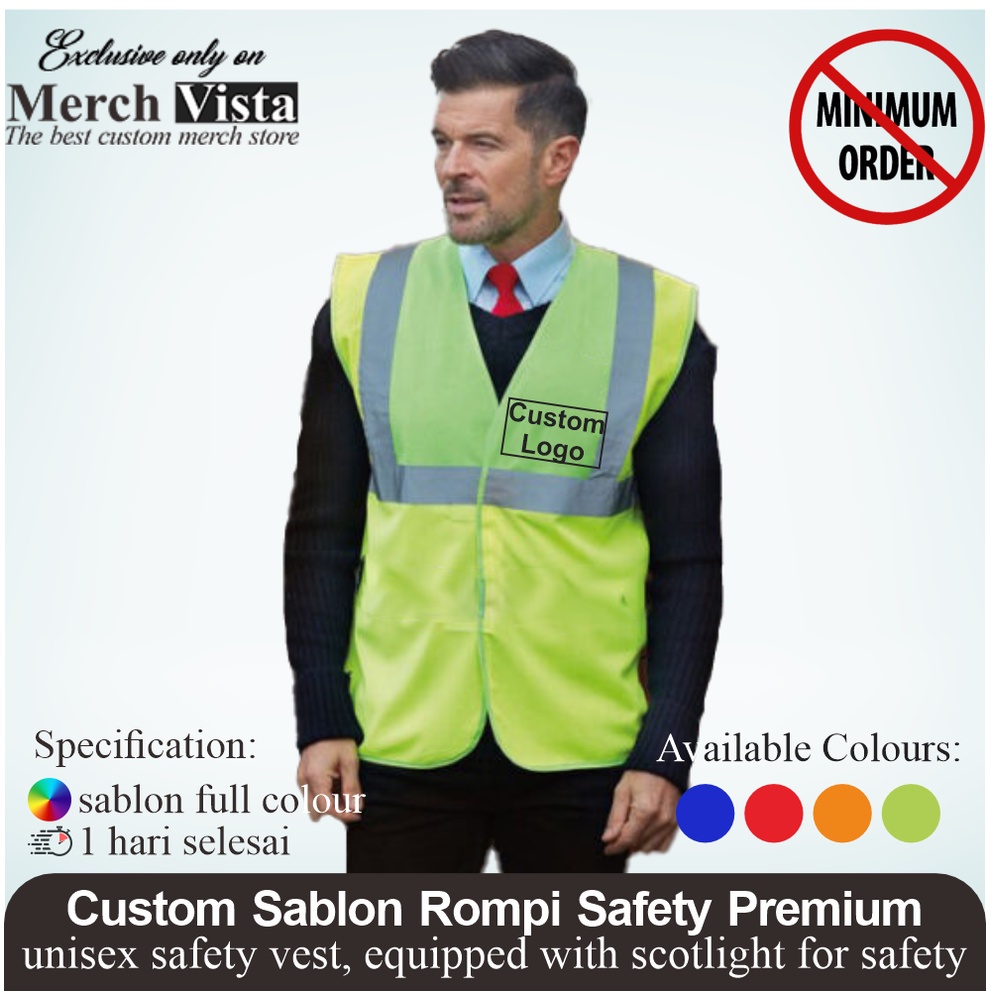 Jual Rompi Safety Proyek Custom Premium (Safety Vest Custom Premium ...