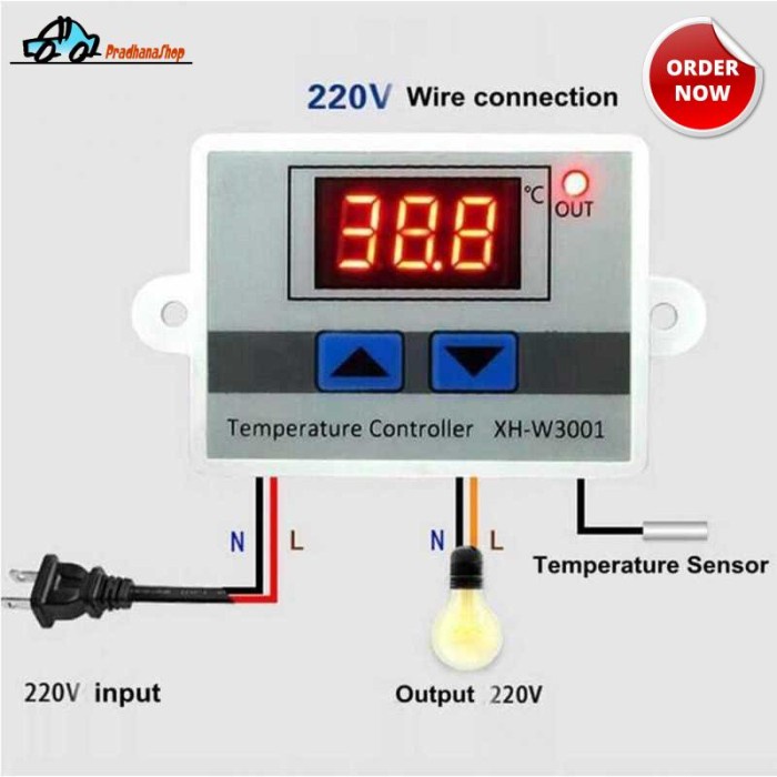 Jual Laku Pengontrol Sensor Suhu Ruangan Ac Kipas Termostat Digital ...