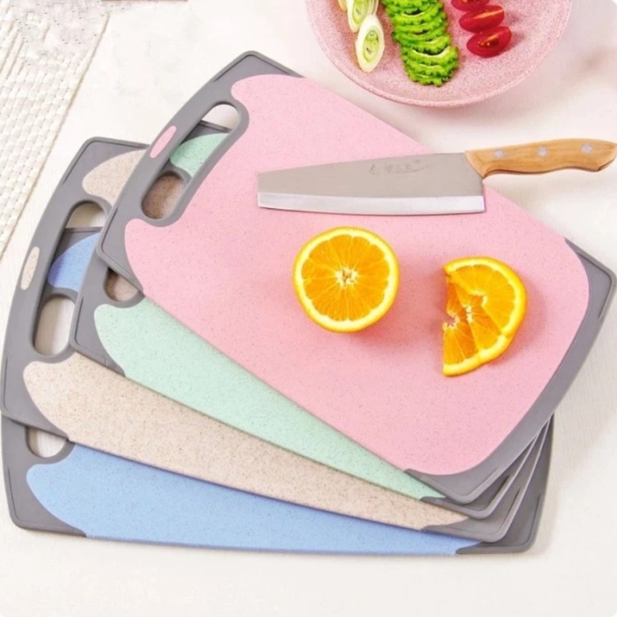 Jual premium talenan jerami chopping board 2 sisi anti slip potong ...