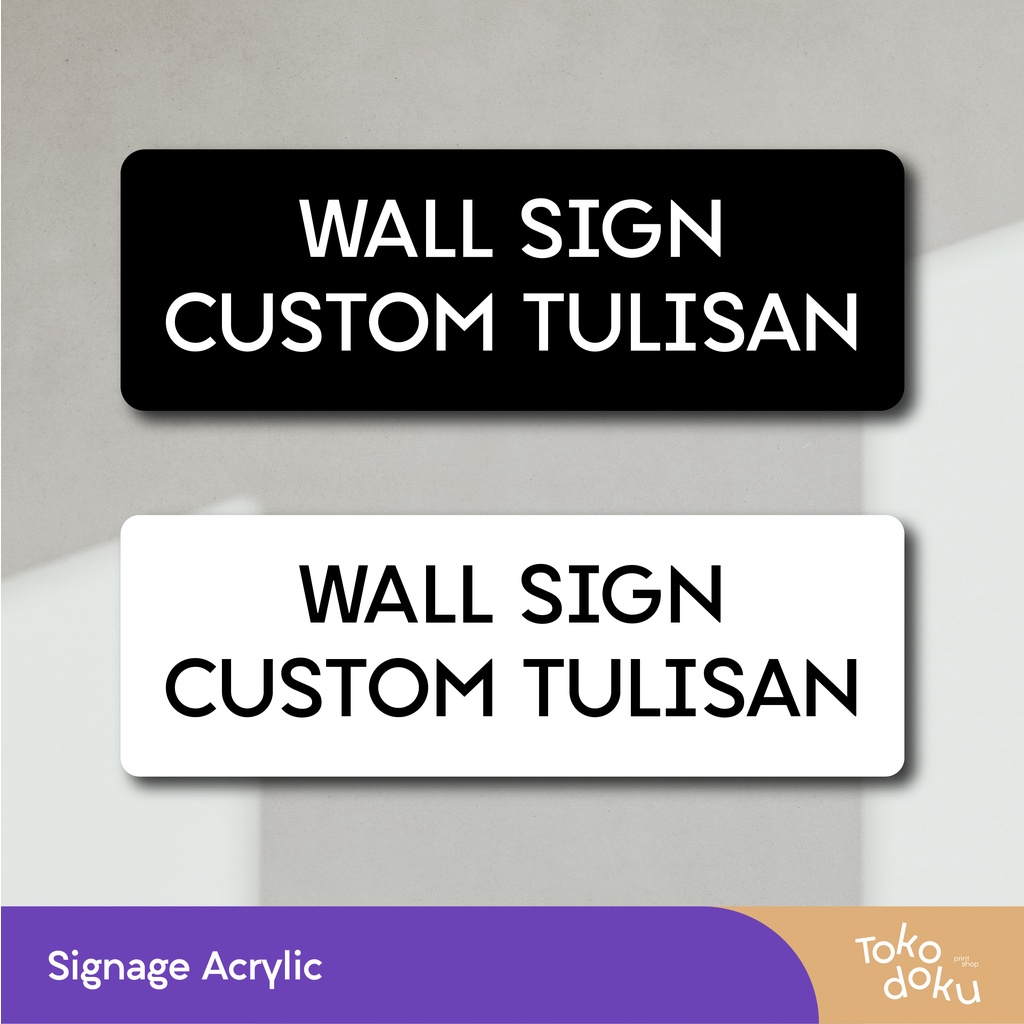 Jual Custom sign nama ruangan 30x10 / Sign akrilik custom / akrilik uv ...