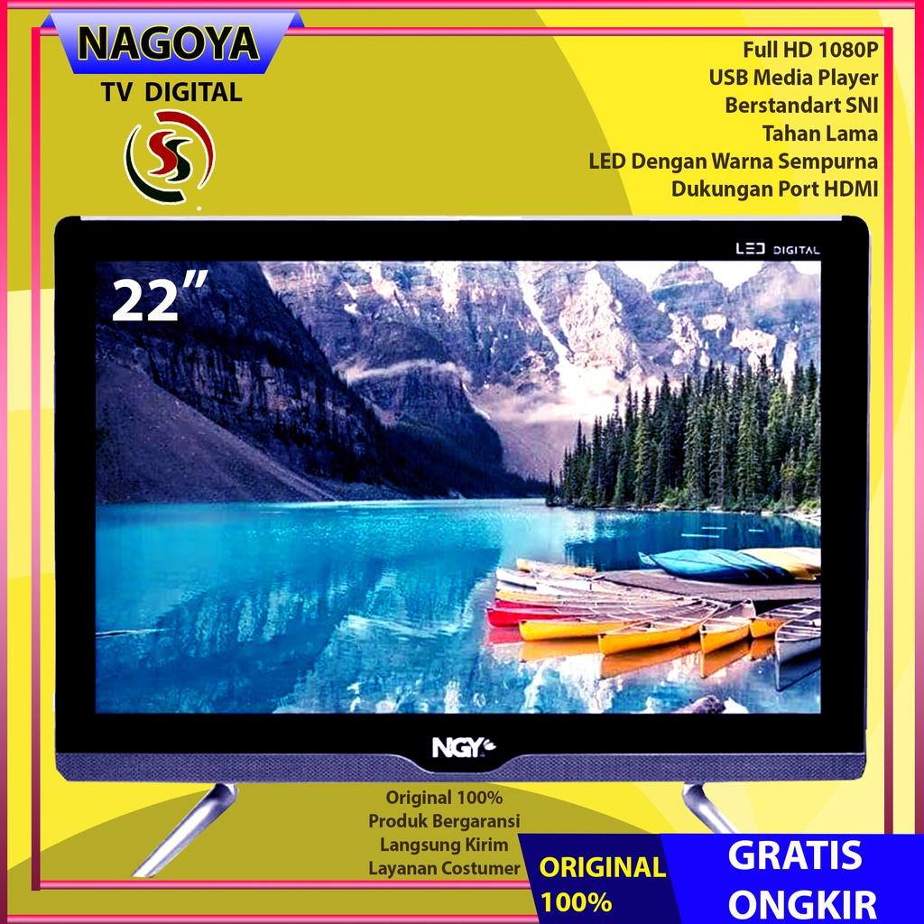Jual TV Digital 22 inch TV LED Digital Televisi HDMI USB Full HD ...