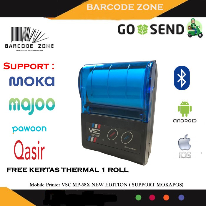 Jual Mini Printer Thermal Bluetooth VSC MP-58X 58mm RPP02 - Printer Kasir Printer Alamat Printer ...