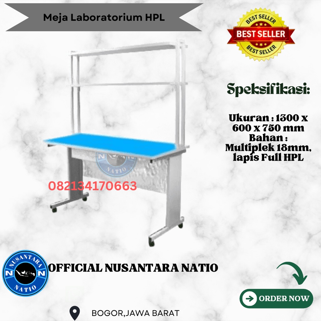 Jual Meja Laboratorium HPL With Rack | Shopee Indonesia