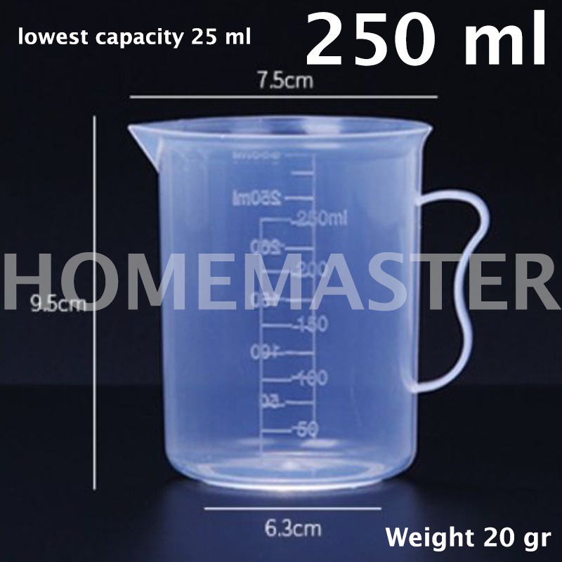 Jual HomeMaster PP/Polypropylene Plastic/Plastik Measuring Cup/Gelas/Beaker Ukur/Takar PP ...
