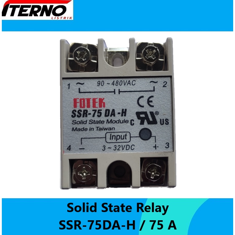 Jual Solid State Relay SSR-75DA-H Fotek SSR75DAH 75A | Shopee Indonesia