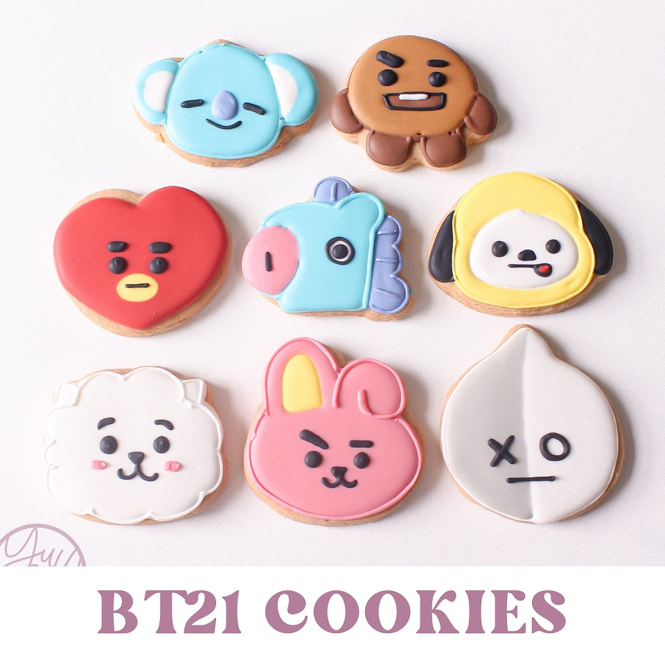 Jual BTS BT21 cookies — (Min 5pcs) Sugar Cookies / Decorated Cookies / Kukis Hias | Shopee Indonesia