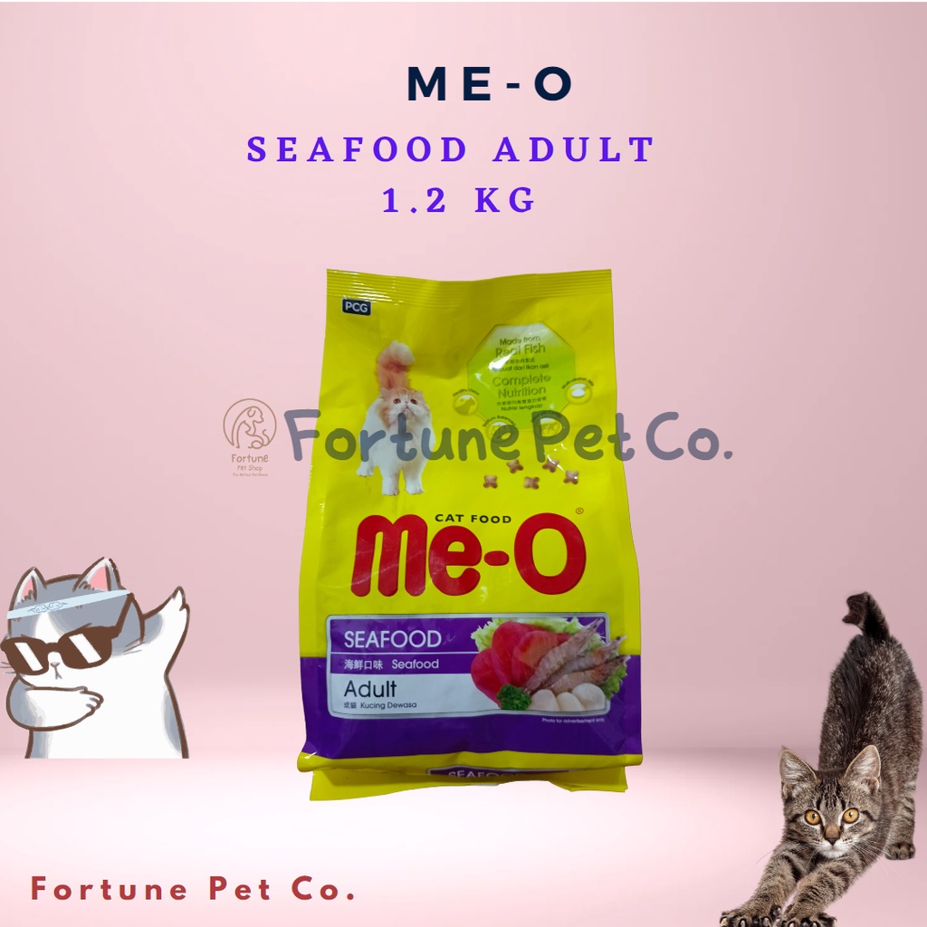 Jual MEO Adult Seafood 1,2 kg FRESH PACK - Makanan Kucing Kering Cat ...