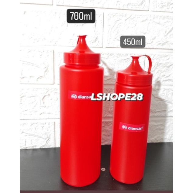 Jual Botol saos / kecap / mayonaise 450ml.tempat kecap / saos ...