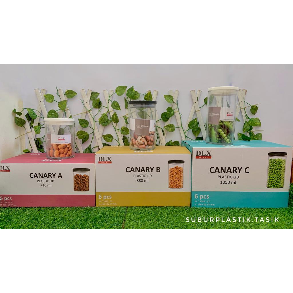 Jual Toples Kaca Canary A B C Isi 6pcs 710ml, 880ml, 1050ml FREE BUBBLEWRAP / Toples Beling ...