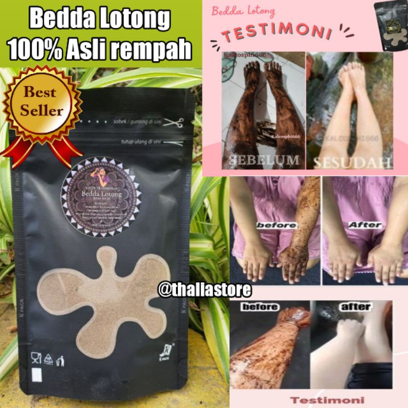 Jual [ISI 50GRAM ] Lulur Bedda Lotong 50 GRAM / Bedak hitam | Lulur ...
