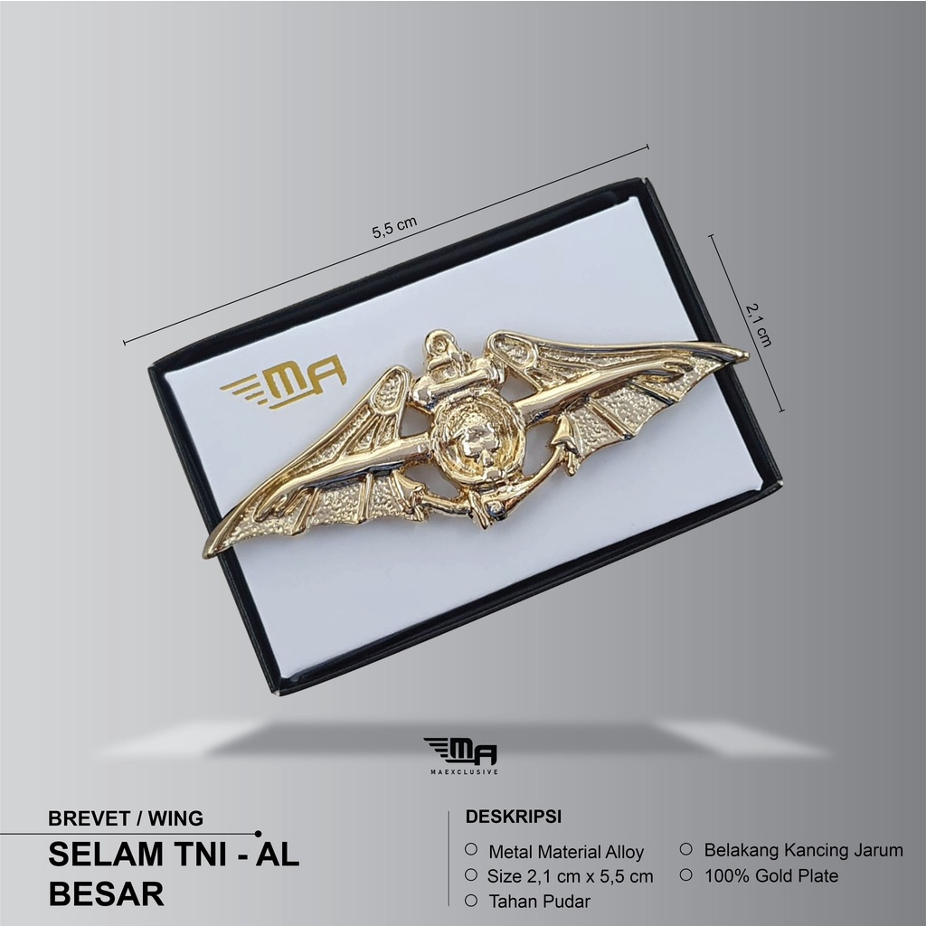 Jual WING SELAM TNI - AL PDH BRIVET BREVET PIN SELAM TNI - AL | Shopee ...