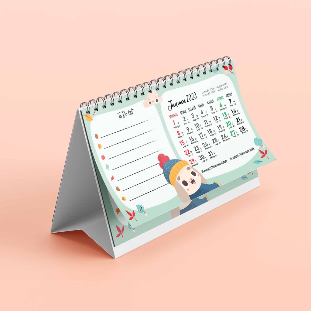 Jual Hanabi Kalender Mini 2024 / Kalender Meja Custom / Kalender Note ...