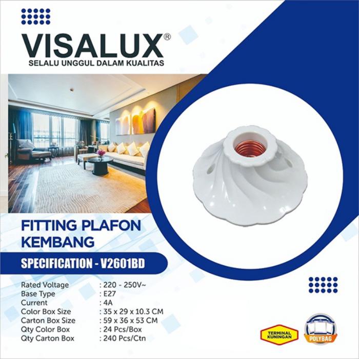 Jual Fitting Plafon Lampu Visalux Fitting Lampu Plafon Hias Terminal ...