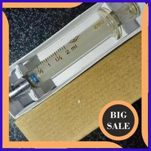 Jual perkakas Syringe Glass Kaca 2mL Spuit Metal Glass Syringe Metal ...