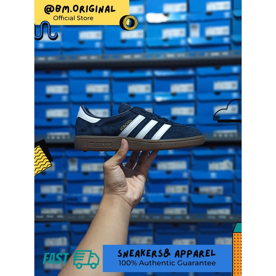 Jual Adidas Munchen Navy Gold Metallic ORIGINAL GX8658 | Shopee Indonesia