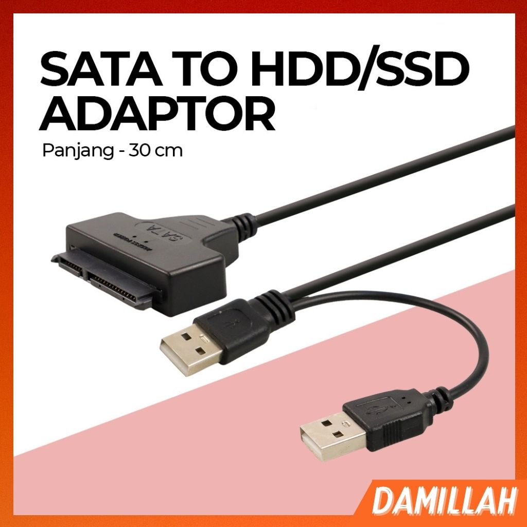 Jual KABEL SATA TO USB 2.0 HDD SSD 2.5 INCH ADAPTER EKSTERNAL LAPTOP ...