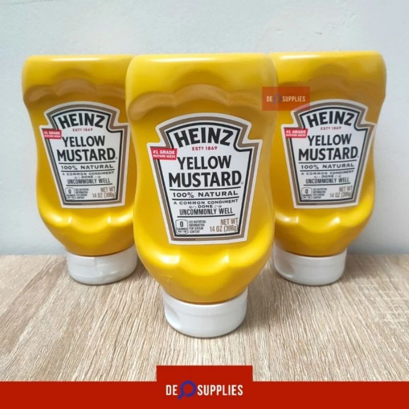 Jual Heinz Yellow Mustard 396gr - Saus Mustard Classic Squeeze 14oz USA ...
