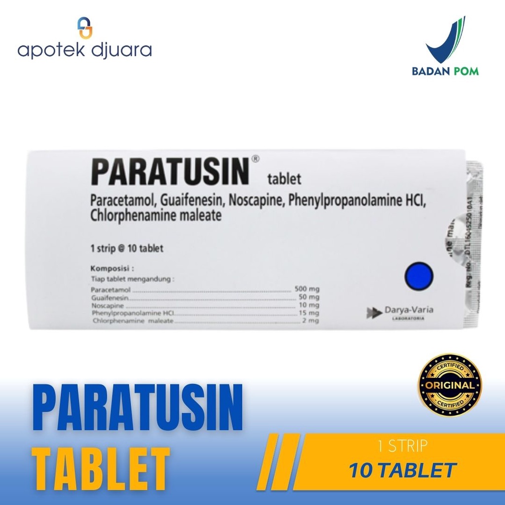 Jual Paratusin 10 Tablet - Obat Demam, Batuk, Flu | Shopee Indonesia