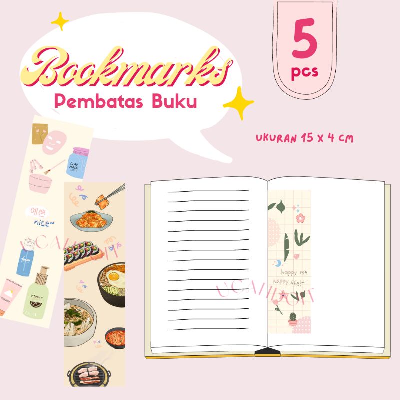 Jual 5pcs Bookmarks (Pembatas Buku, Penanda Halaman) | Shopee Indonesia