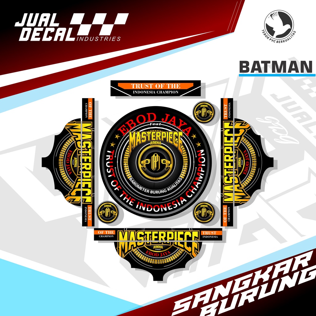 Jual Stiker Tebok EBOD JAYA MASTERPIECE Livery Lovebird Batman Decal ...