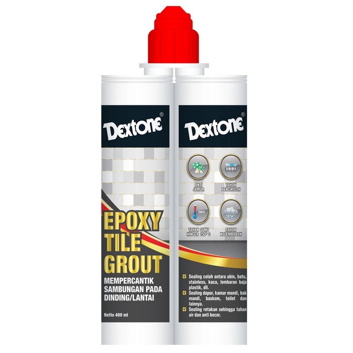 Jual Dextone Lem Nat Kramik Epoxy Tile Grout 400 ml | Shopee Indonesia