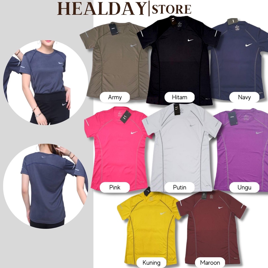 Jual Baju Olahraga Wanita NKk1 fitness Lari Jogging - Kaos Olahraga ...
