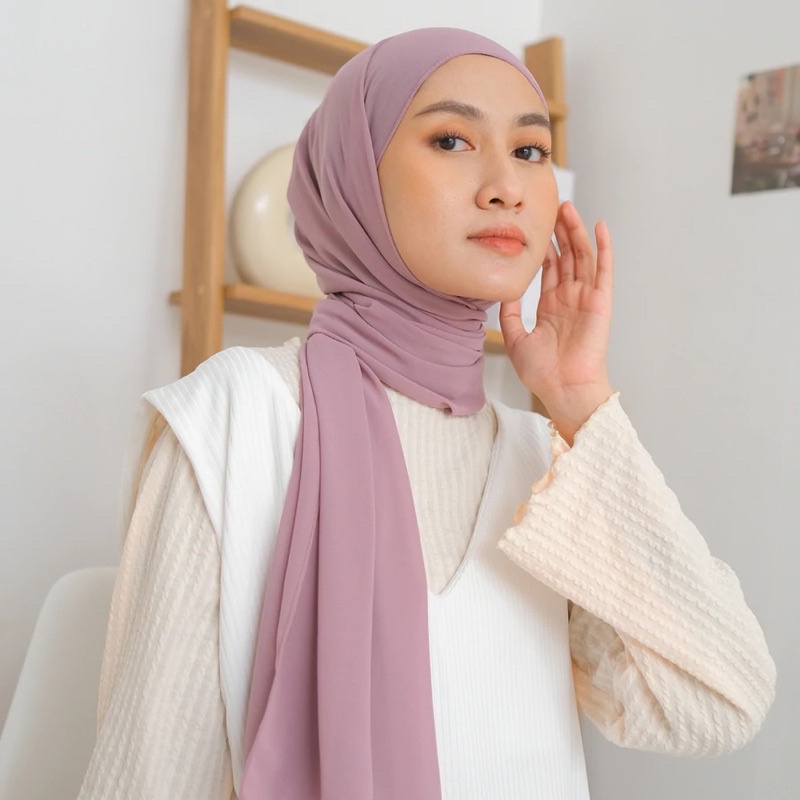 Jual hijab pashmina ceruty bebydoll original size 180x75/ kerudung ...