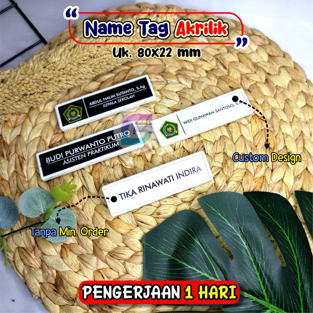 Jual NAME TAG ID CARD - NAMA DADA, NAME TAG AKRILIK, LANYARD ID CARD ...