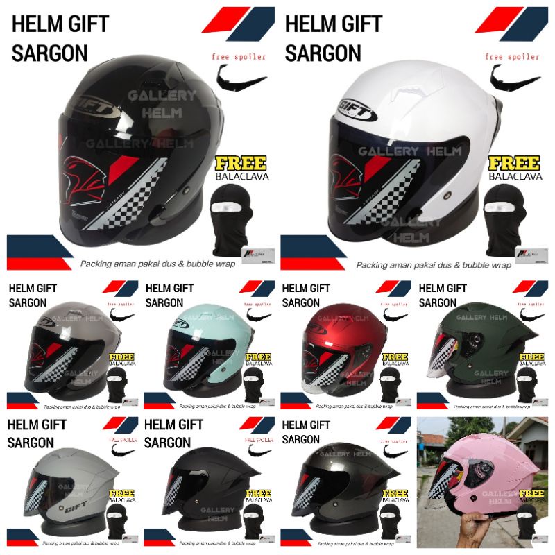 Jual HELM GIFT SARGON ORIGINAL HELM HALF FACE | MODEL NJS KAIROZ ...