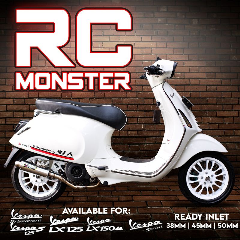 Jual Knalpot SHIJIRO Racing type RC MONSTER for VESPA MATIC SPRINT ...