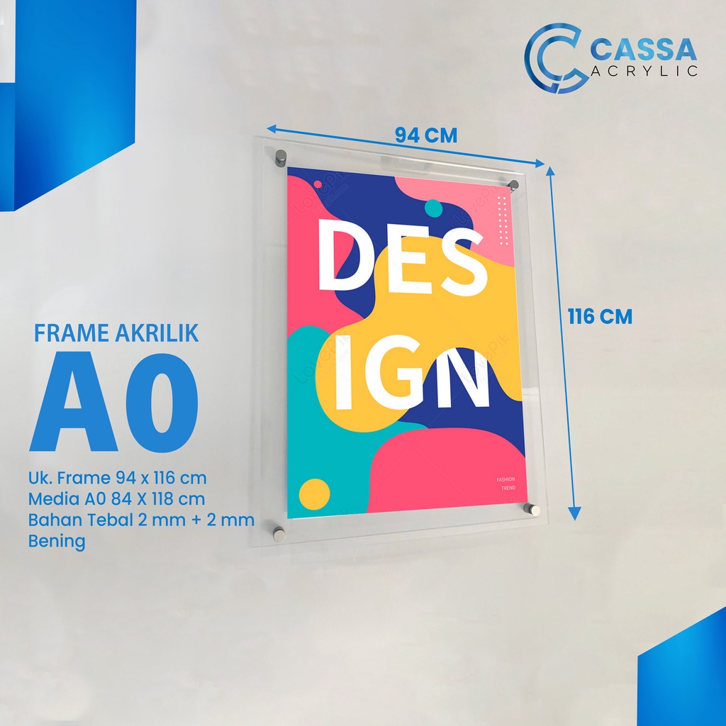 Jual Frame Dinding Akrilik / Bingkai Display Poster Menu Akrilik ...